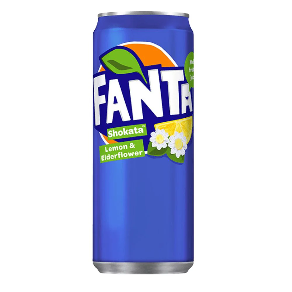 Fanta Shokata, carbonated drink with lemon and elderflower flavor 330ml ...